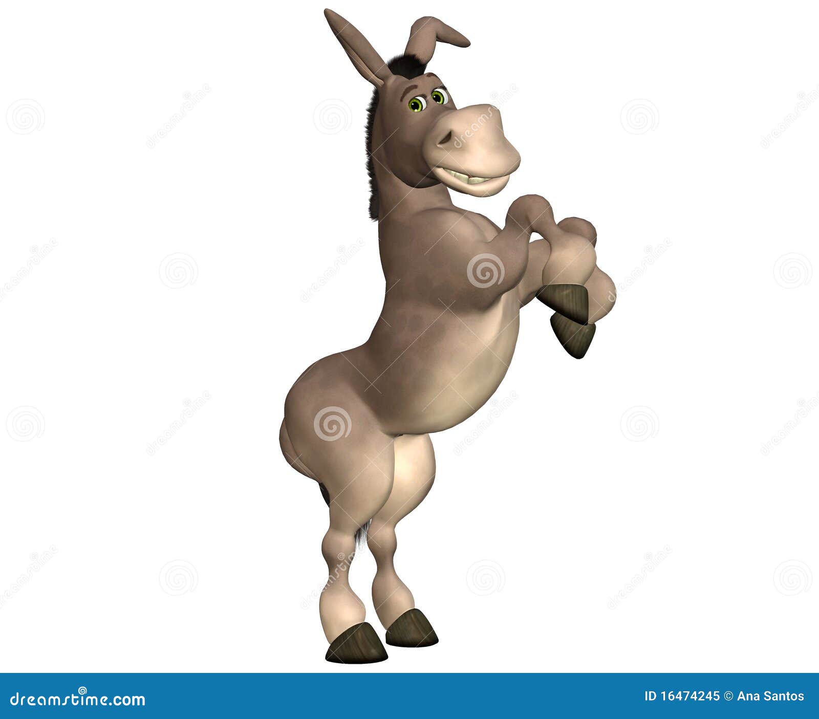Desenhos animados do asno ilustração stock. Ilustração de renda - 16474245