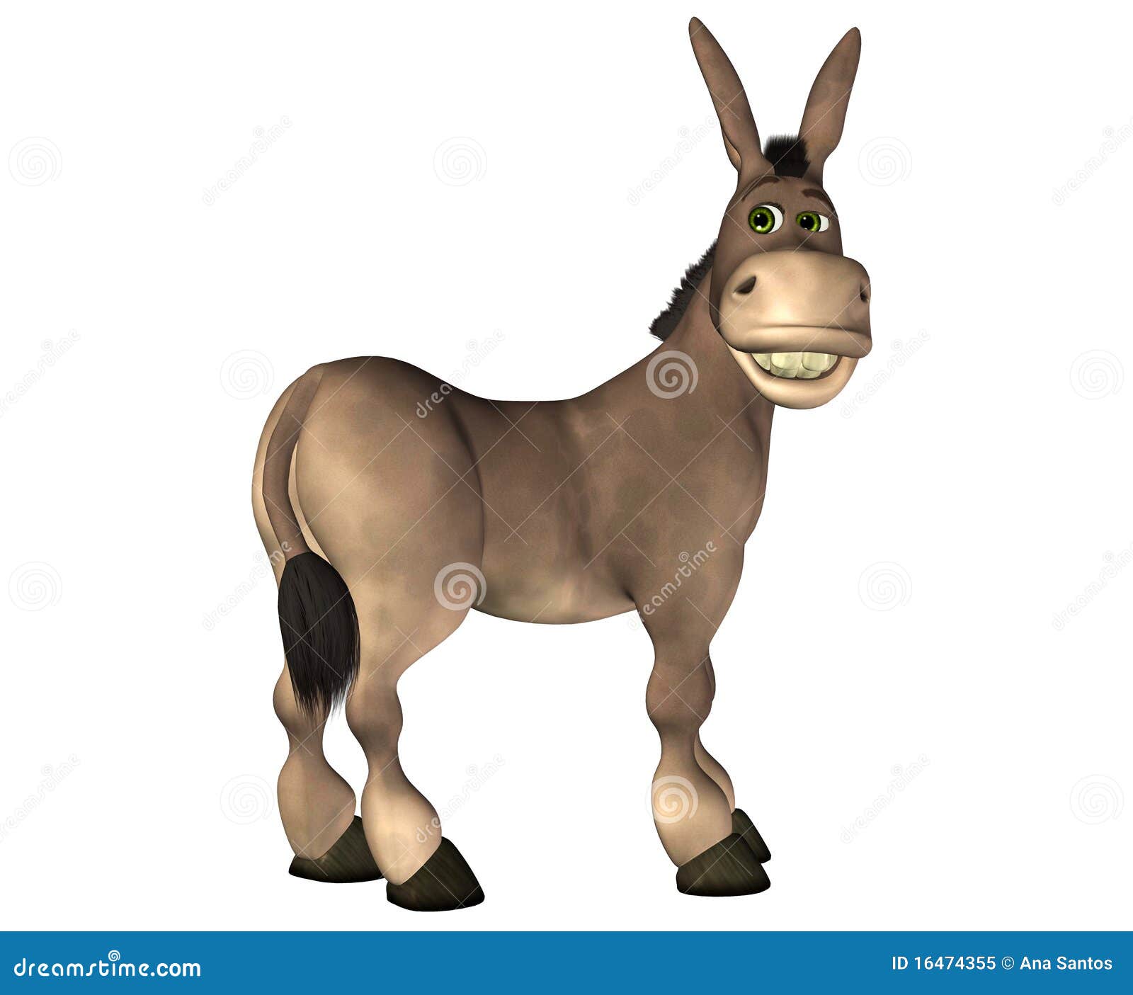 Desenhos animados do asno ilustração stock. Ilustração de asno - 16474355