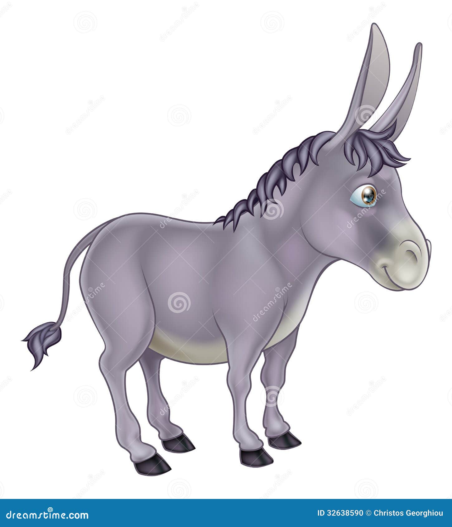 Desenhos animados do asno ilustração do vetor. Ilustração de asno ...