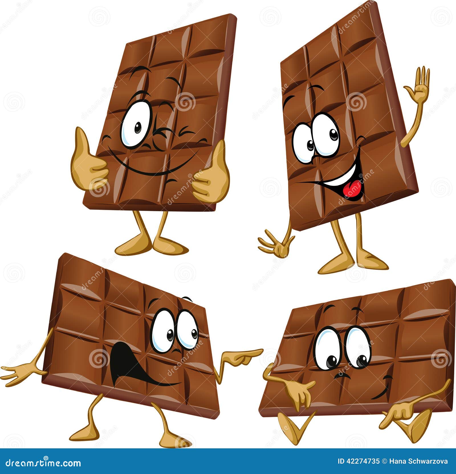 Desenhos Animados Do Chocolate Ilustração do Vetor - Ilustração de ...