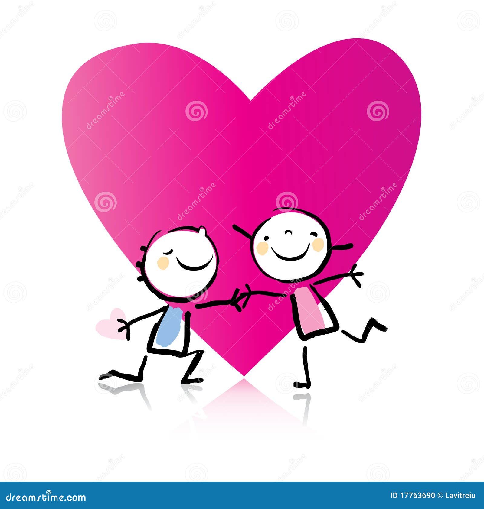 Desenhos Animados Do Dia Do Valentim Ilustração do Vetor - Ilustração ...