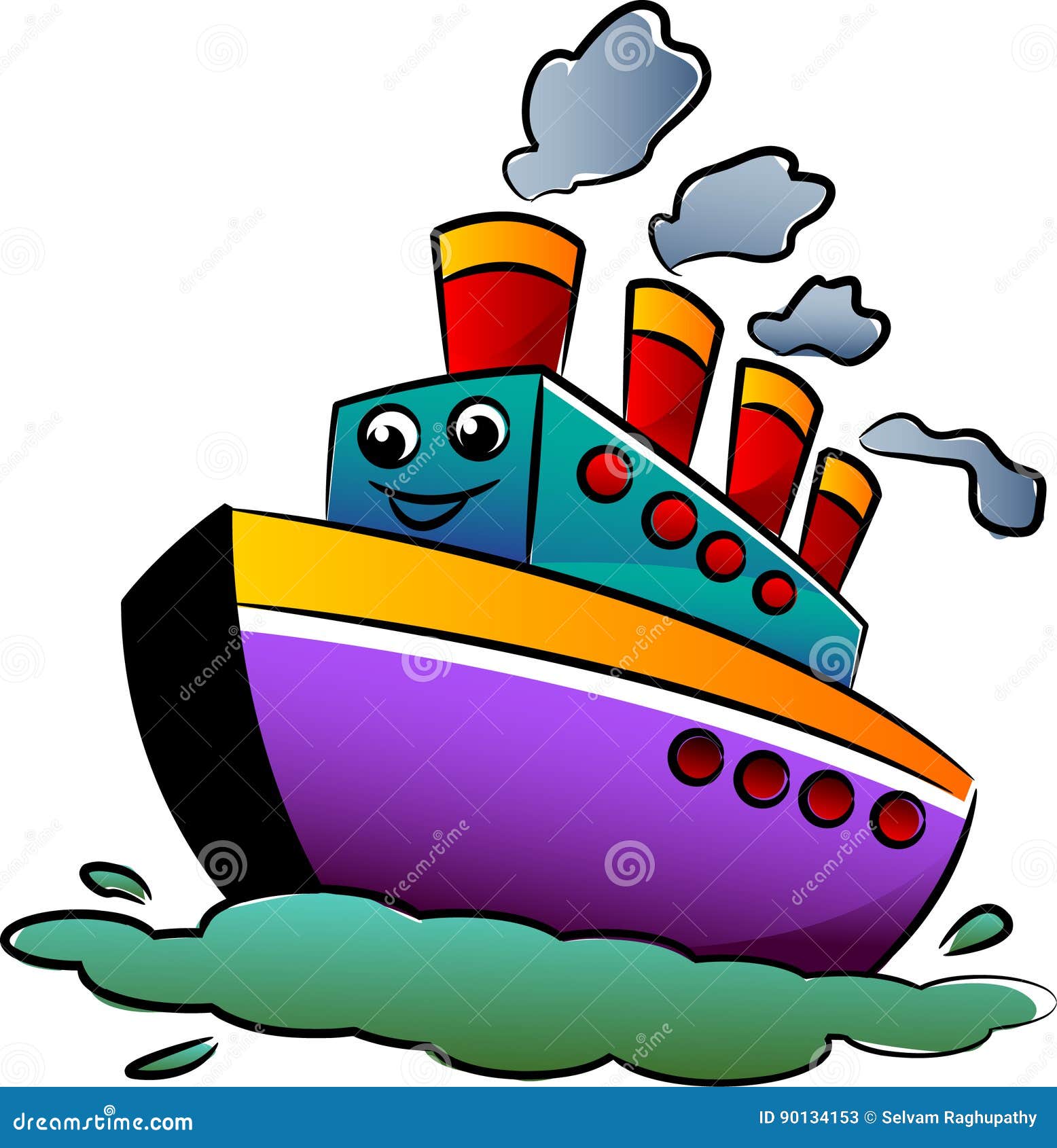 Desenhos animados do navio ilustração do vetor. Ilustração de barco ...