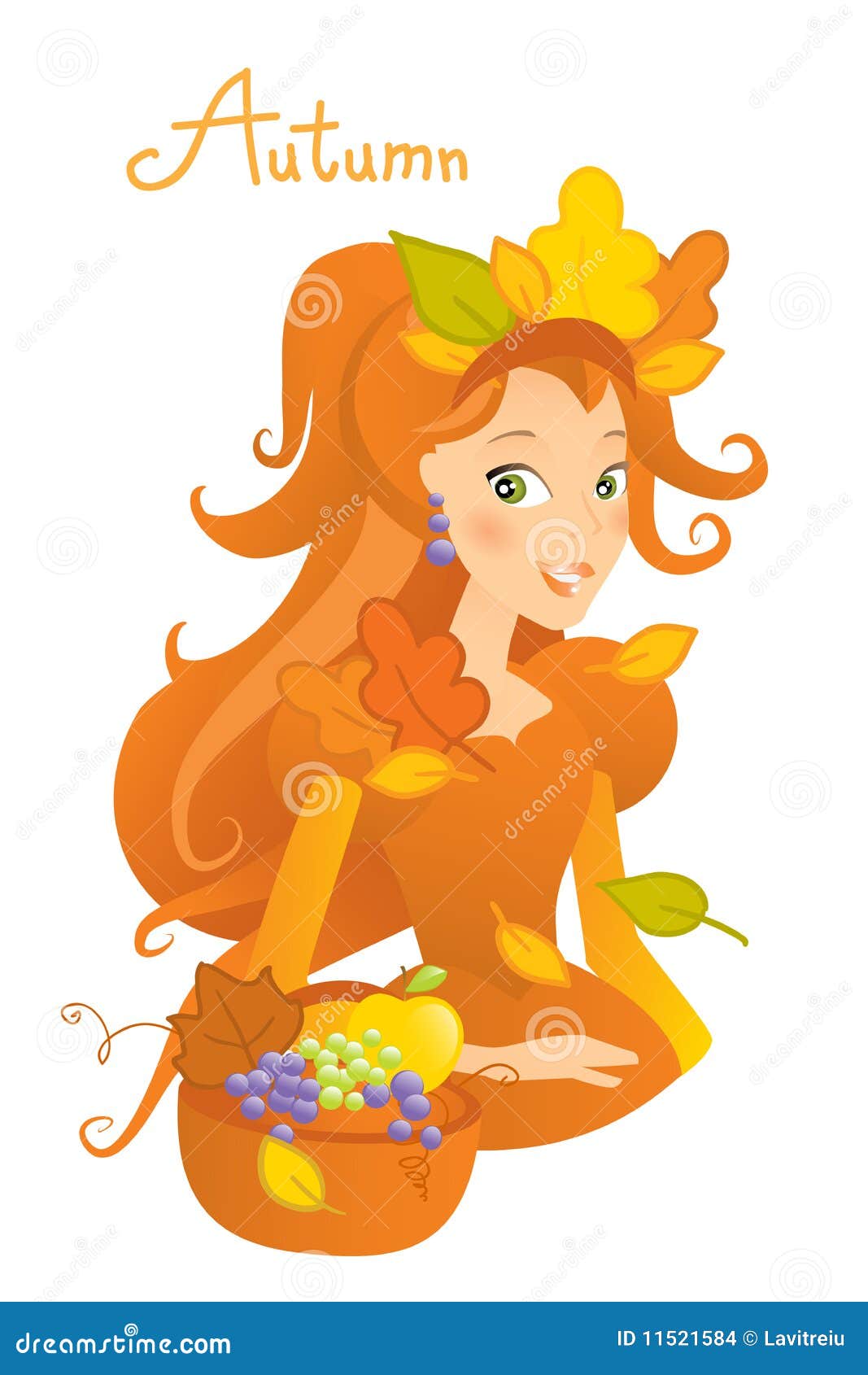 Desenhos Animados Do Outono Ilustração do Vetor - Ilustração de beleza ...