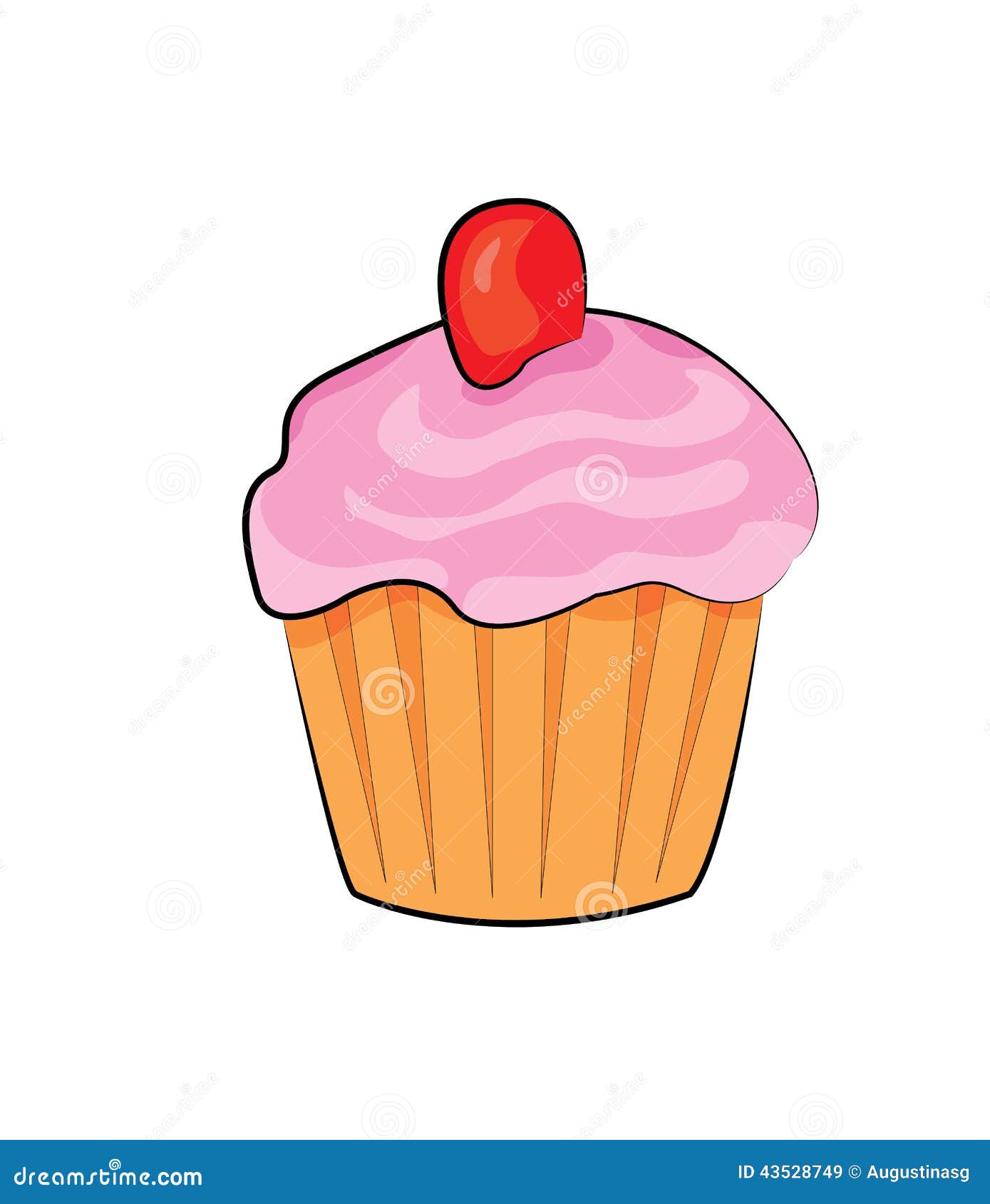 Desenhos Animados Do Queque Ilustração Stock - Ilustração de projeto ...