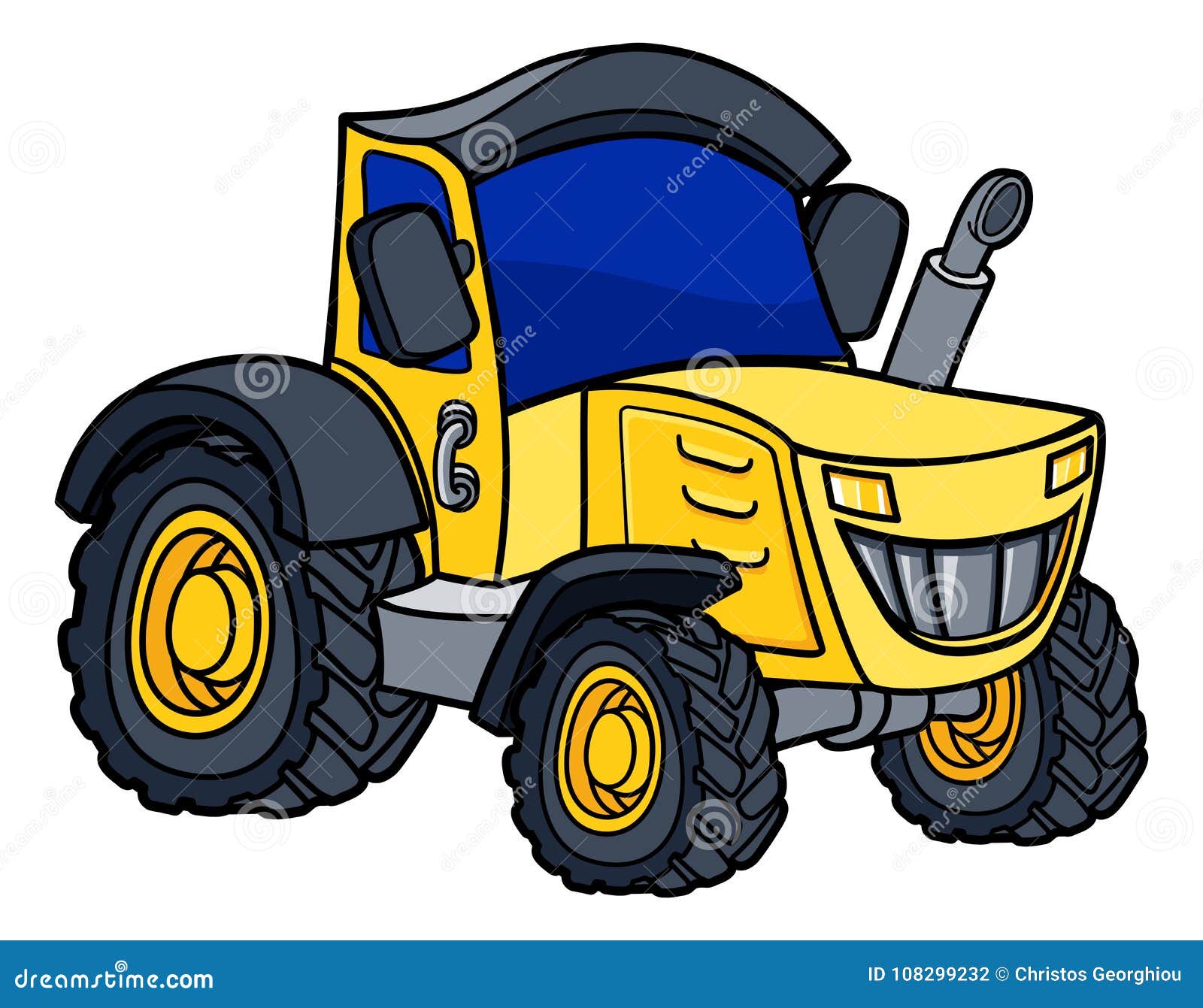 Desenhos Animados Do Trator Ilustração do Vetor - Ilustração de cartoon ...