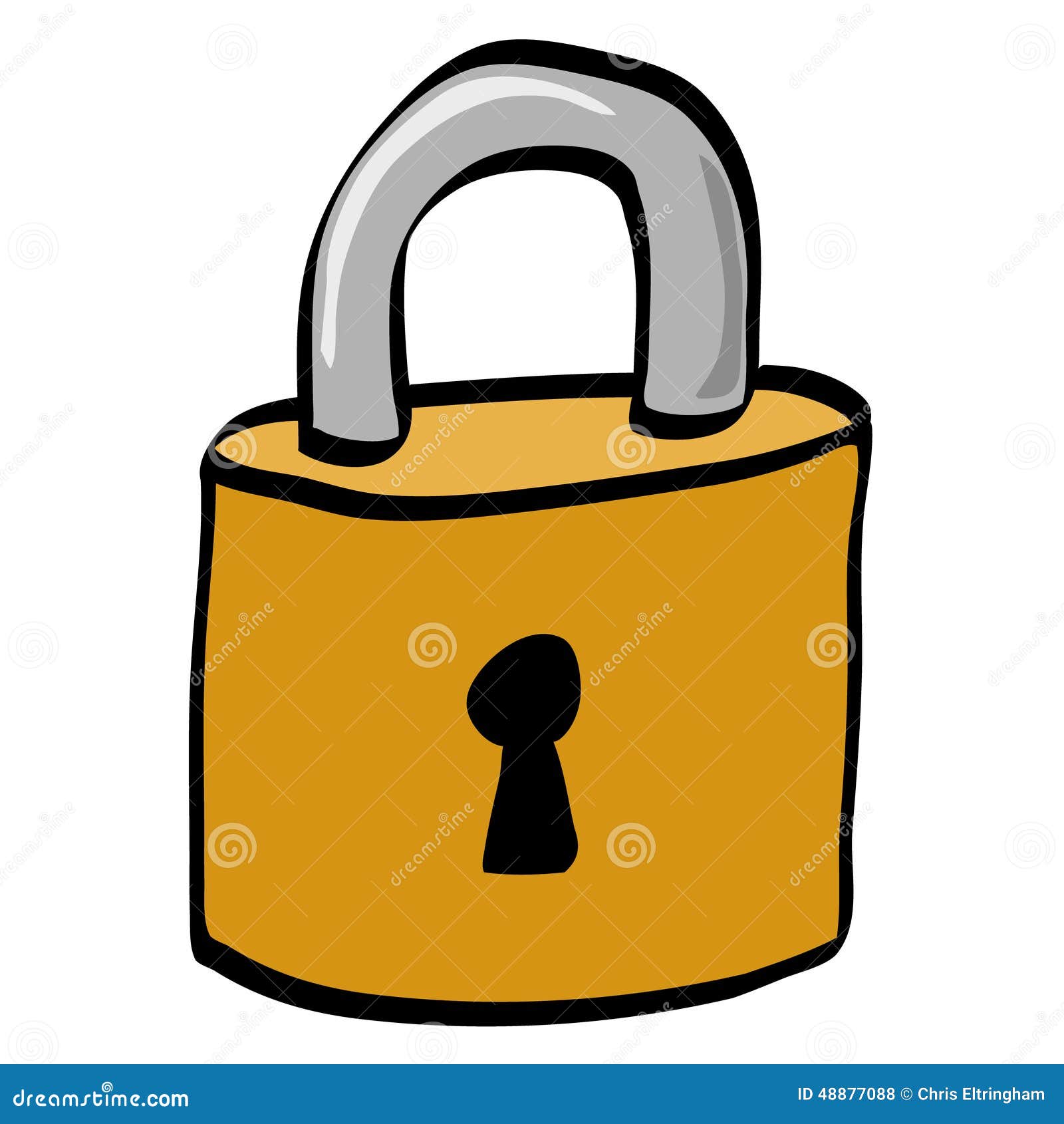 Desenhos Animados Do Vetor Do Cadeado Ilustração do Vetor - Ilustração ...