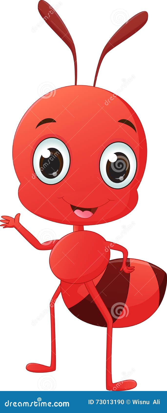 Desenhos Animados Felizes Da Formiga Ilustração do Vetor - Ilustração ...