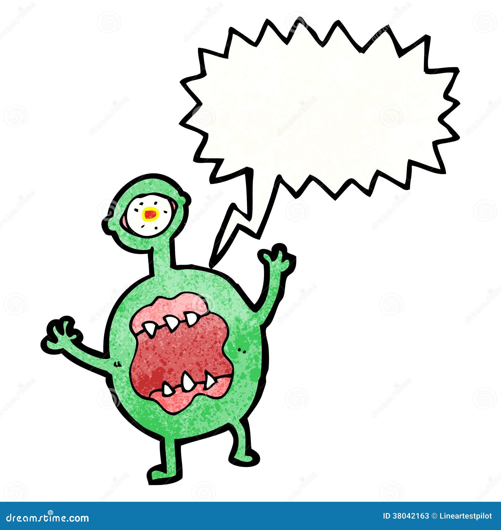 Desenhos Animados Gritando Do Monstro Ilustração do Vetor - Ilustração ...