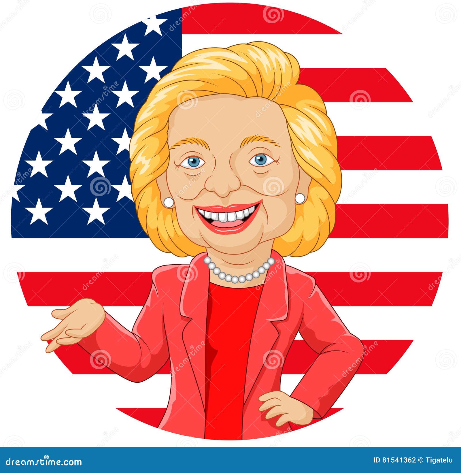 Desenhos Animados Hillary Clinton Character Fotografia Editorial ...