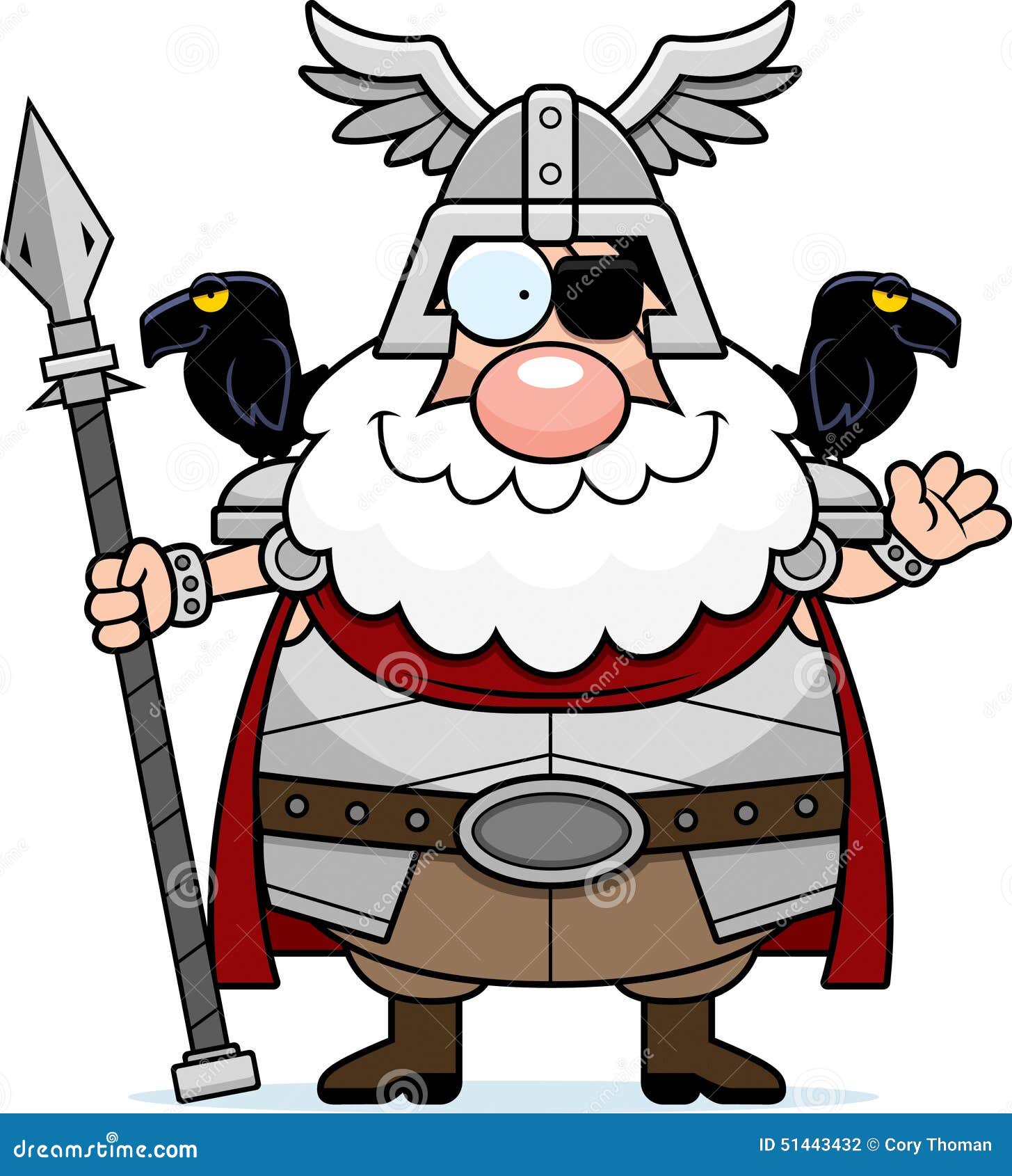 Desenhos Animados Odin Waving Ilustração do Vetor - Ilustração de vetor ...