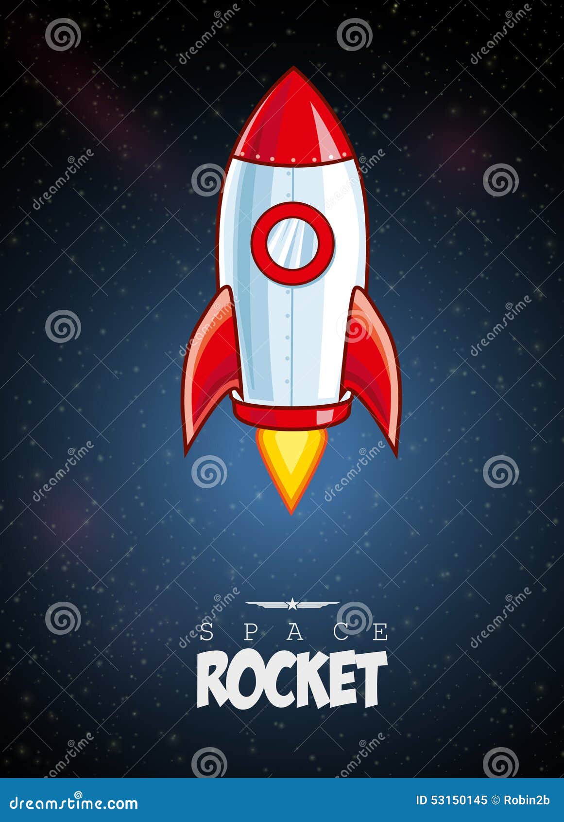 Desenhos animados Rocket ilustração do vetor. Ilustração de futurista ...