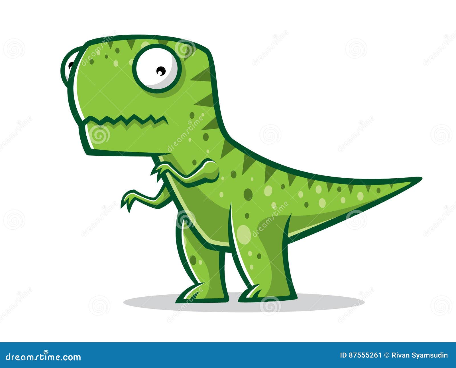 Desenhos Animados T-Rex Engraçado Ilustração do Vetor - Ilustração de ...