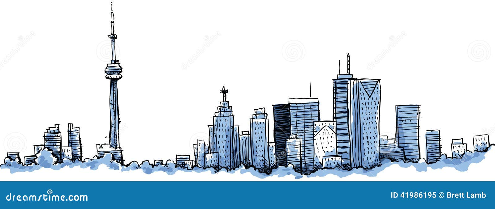 Desenhos animados Toronto ilustração stock. Ilustração de cidade - 41986195