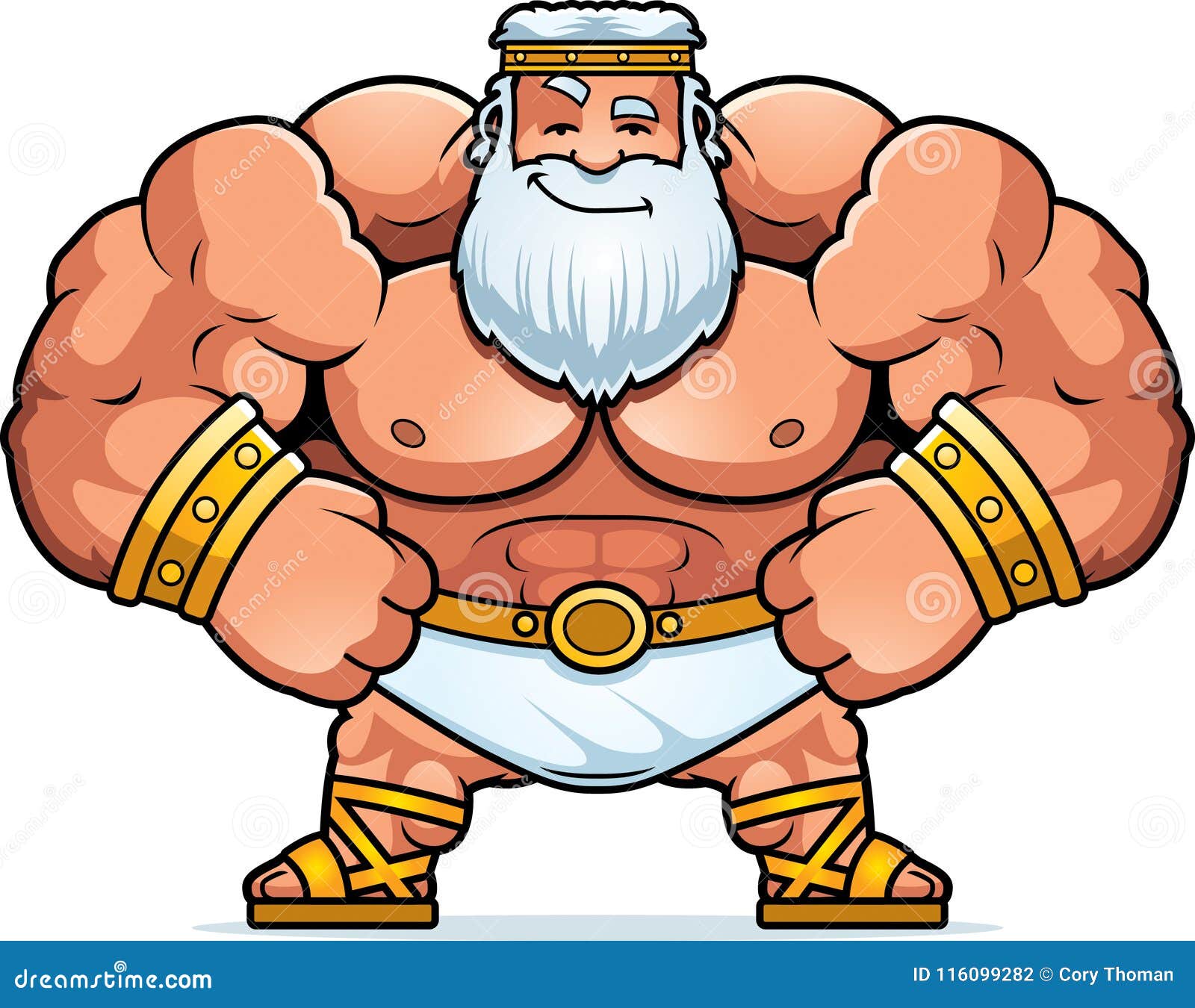 Desenhos Animados Zeus Confident Ilustração do Vetor - Ilustração de ...