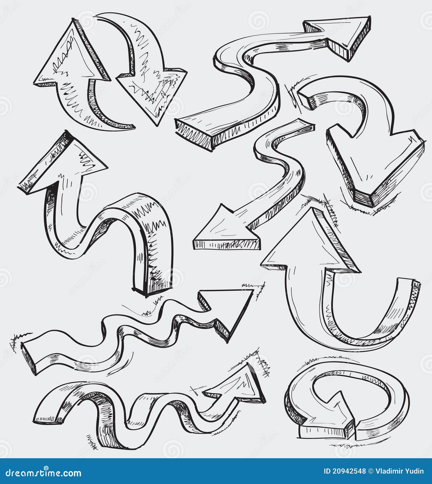 Desenhos das setas ilustração stock. Ilustração de rato - 20942548