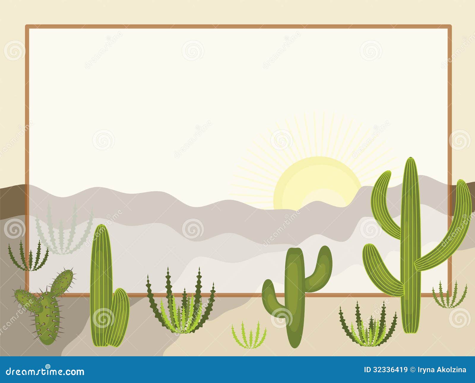 Desert stock vector. Illustration of border, cartoon - 32336419