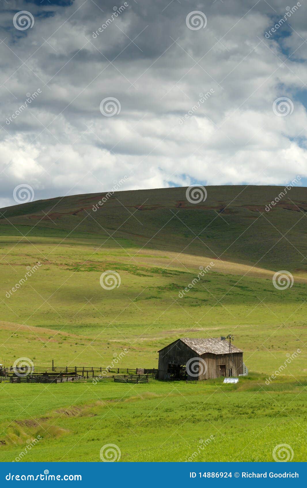 Desert Barn and Shadows (Portrait Orientation) Stock Photo - Image of ...