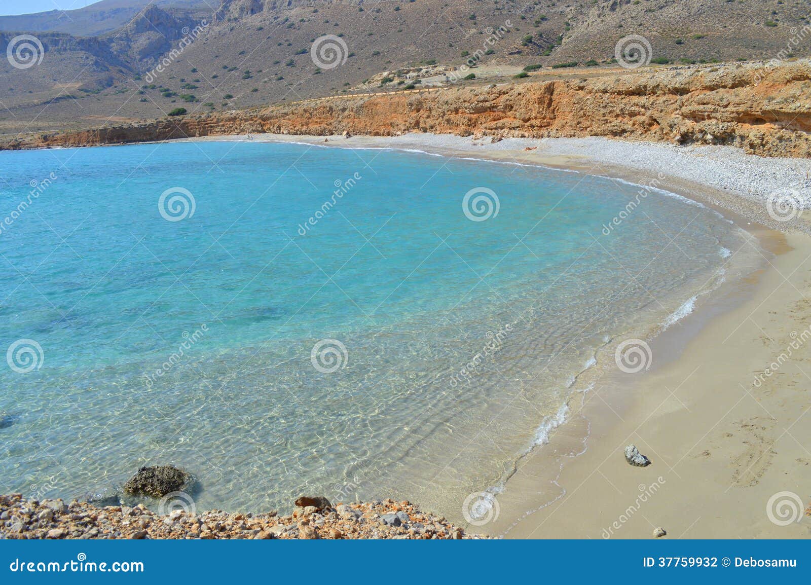 Desert beach crete greece stock photo. Image of vacation - 37759932