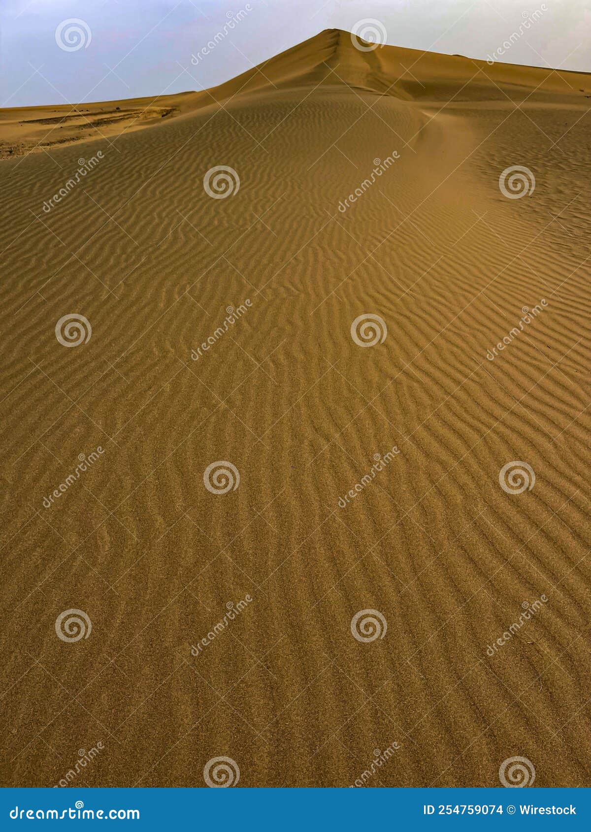 Desert with a Beautiful Sand Pattern and Hills Stock Photo - Image of ...