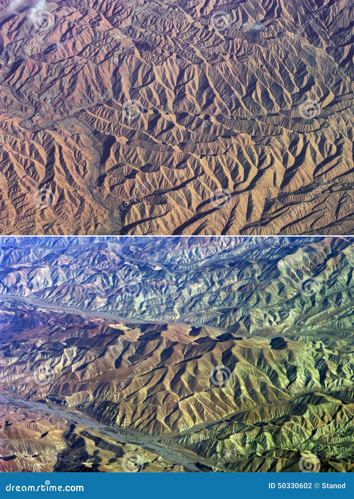 Desert with a Bird S-eye View. Stock Photo - Image of surface ...