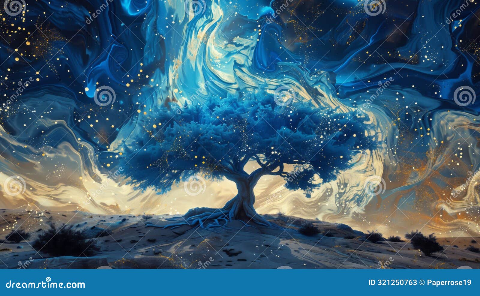 Desert blue tree of life stock image. Image of background - 321250763