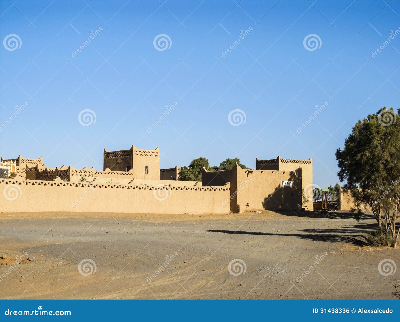 Desert buildings stock photo. Image of oasis, merzouga - 31438336