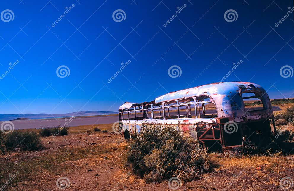 Desert bus stock photo. Image of junker, forgotten, derelict - 12517086