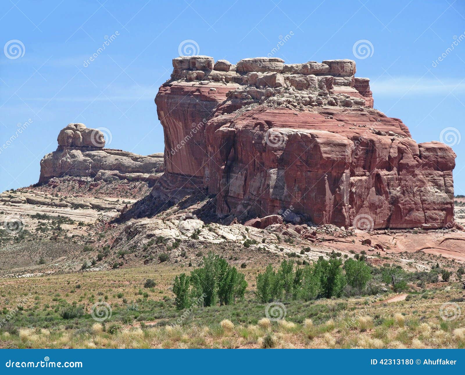 Desert Butte stock photo. Image of natural, moab, brush - 42313180