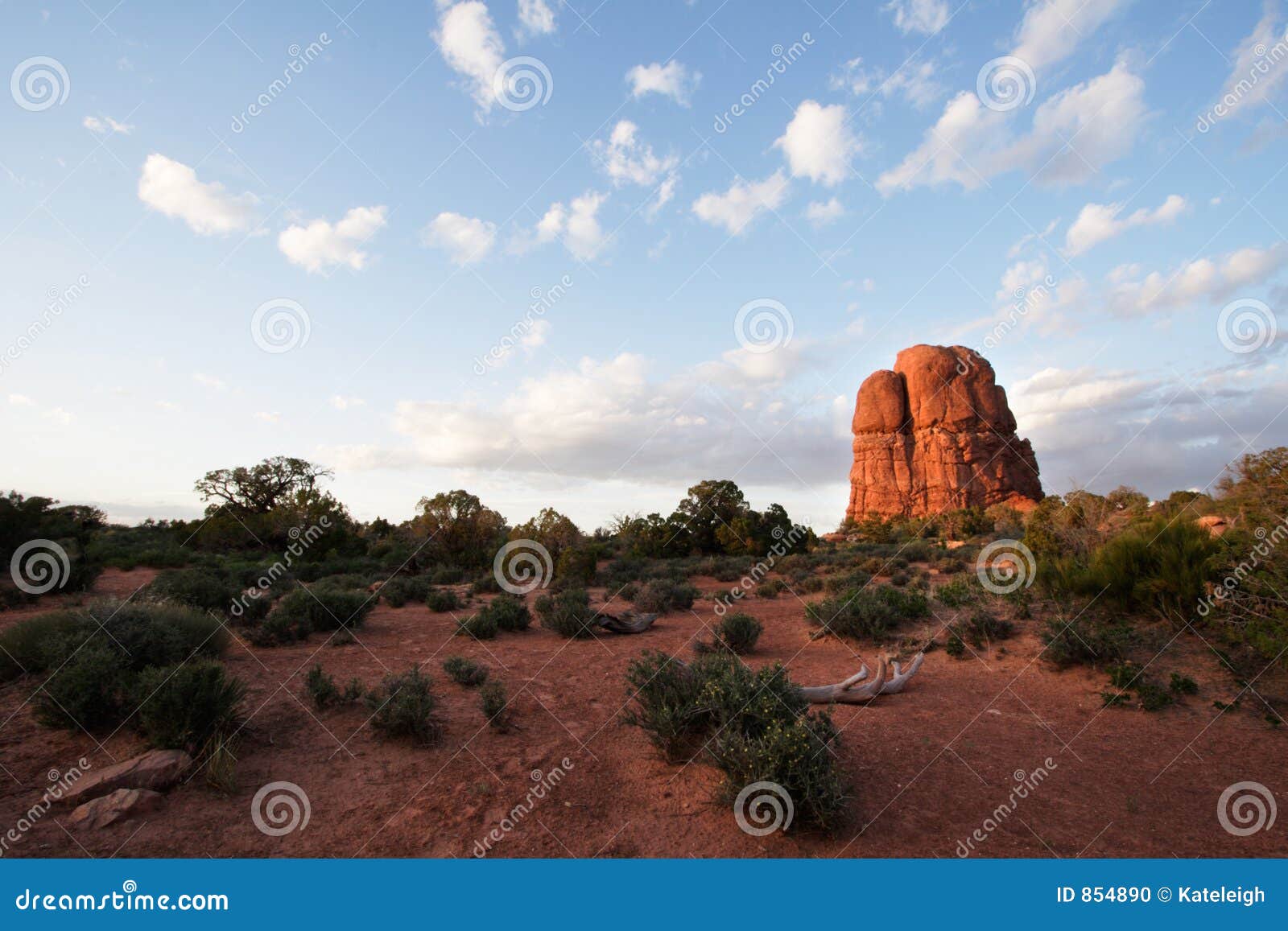 Desert Butte Sunset stock photo. Image of arches, silhouette - 854890
