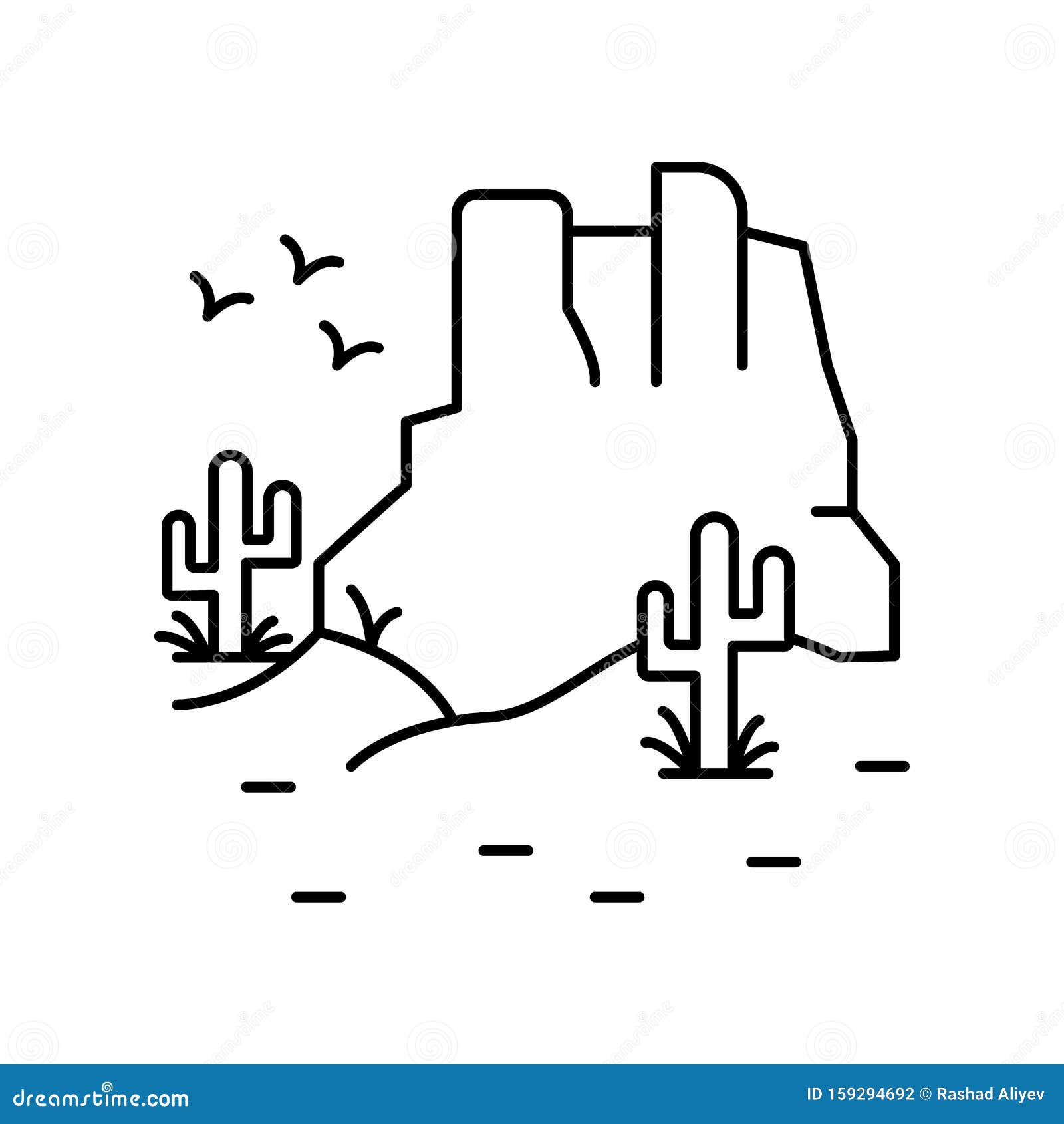 Sand Mountain For Desert Trip, Adventure Or Travel Logo Design Cartoon ...