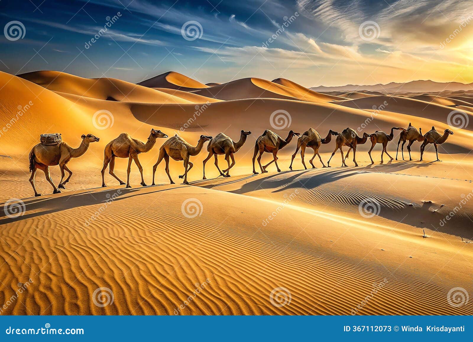 Camel Journey, Dubai Skyline Fuses Modernity And Traditional UAE ...
