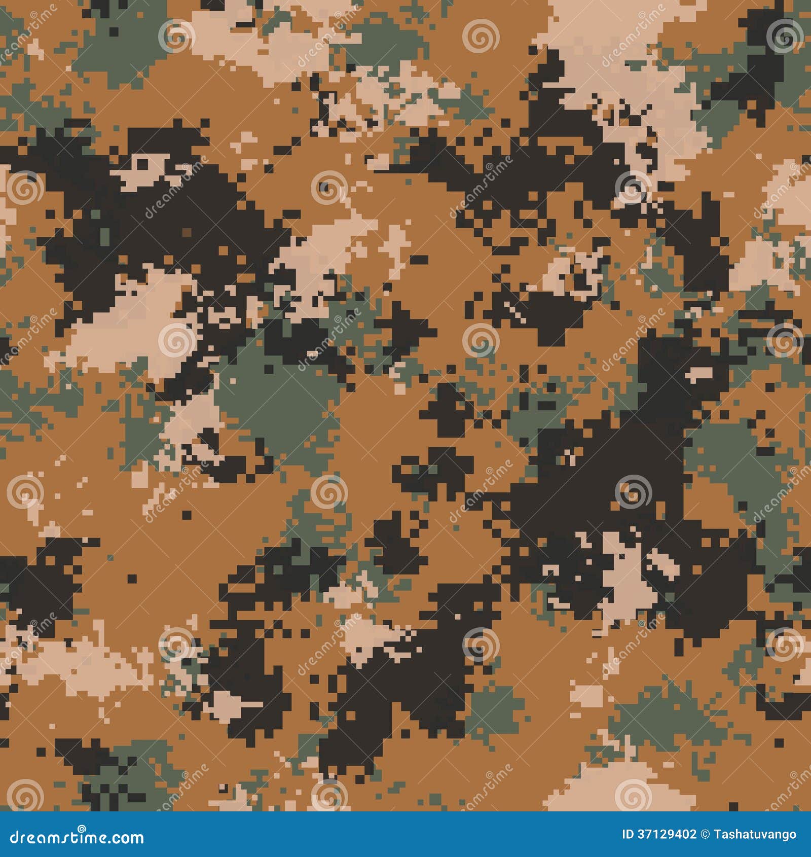 Desert Camouflage. Seamless Tileable Texture. Stock Illustration ...