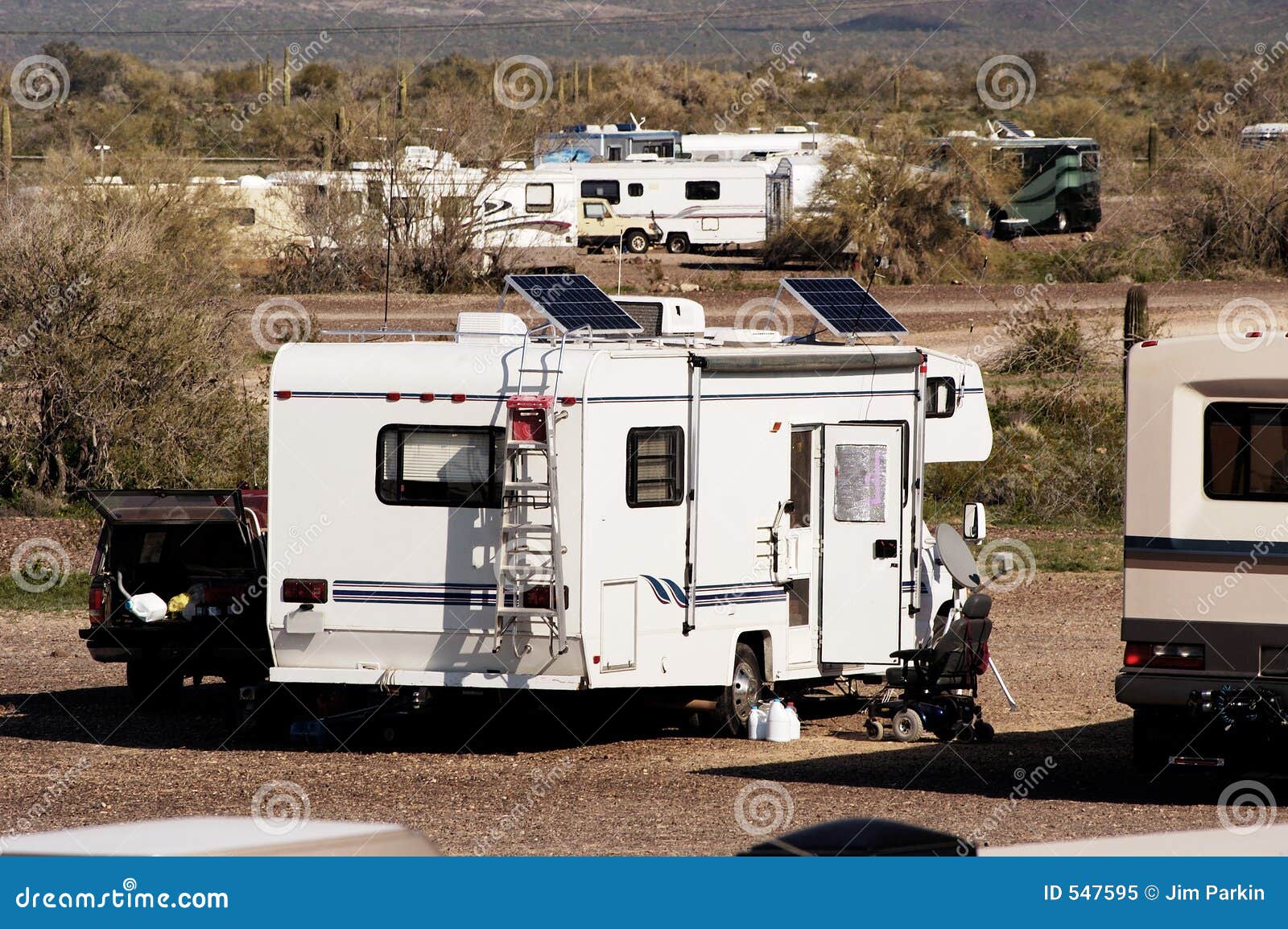 Desert Camping stock image. Image of camping, coach, home - 547595