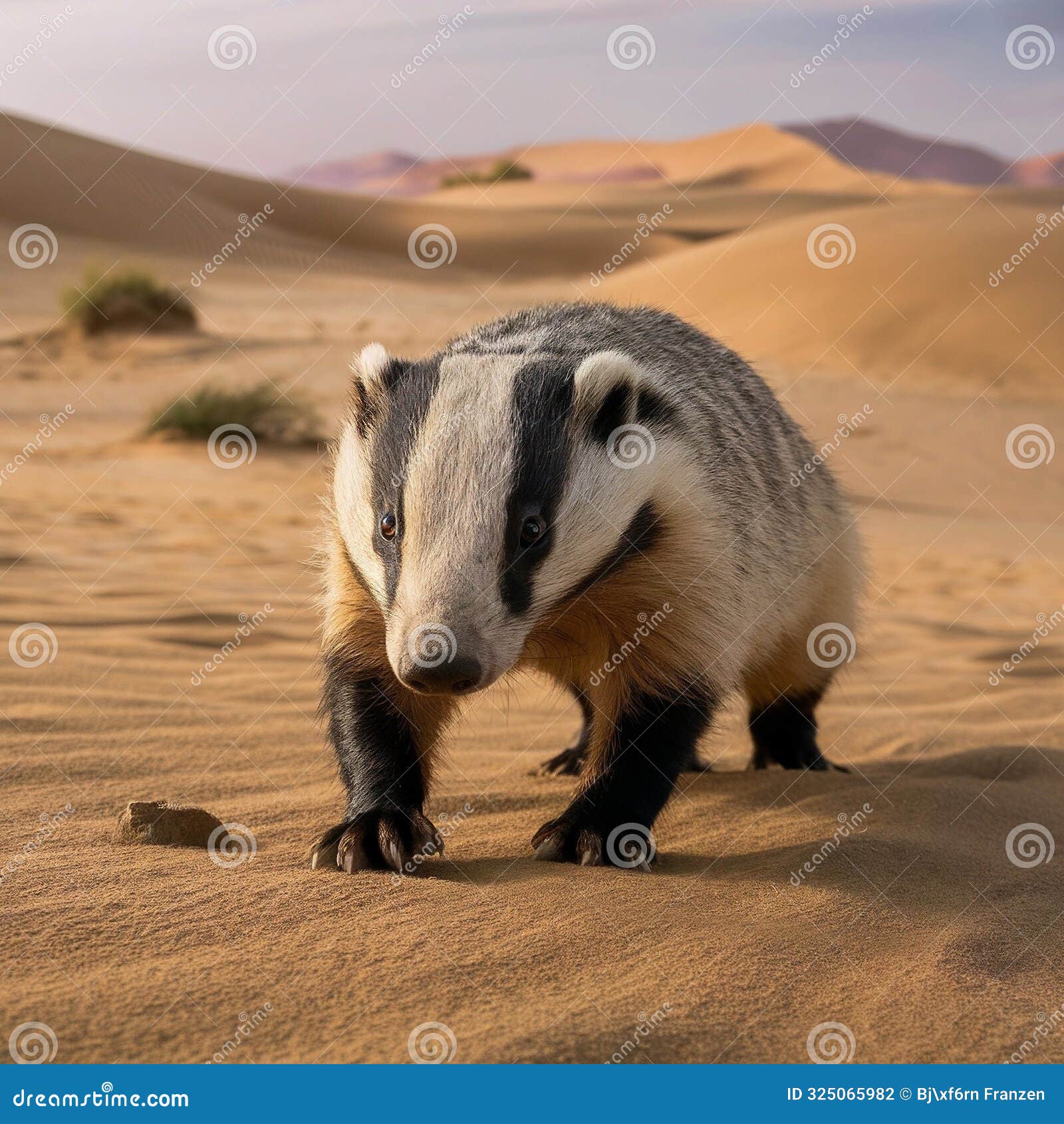 Desert Canyon Badger stock illustration. Illustration of ferocious ...