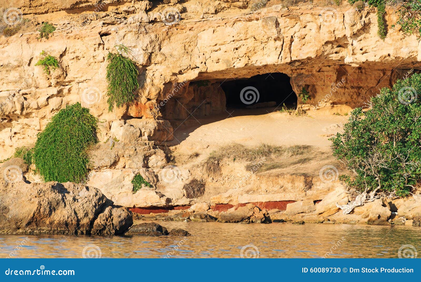 Desert cave. stock photo. Image of greece, ocean, greek - 60089730