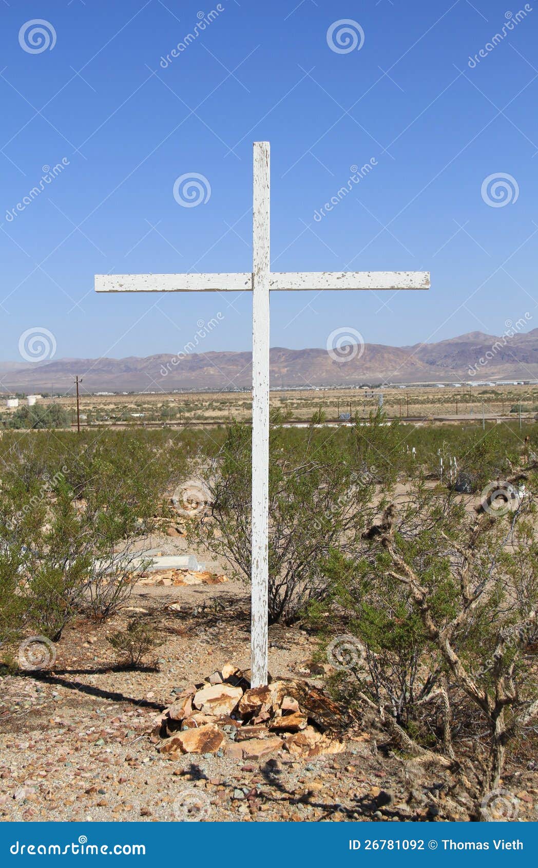 California: Desert Cemetery Stock Photo - Image of soil, landscape ...