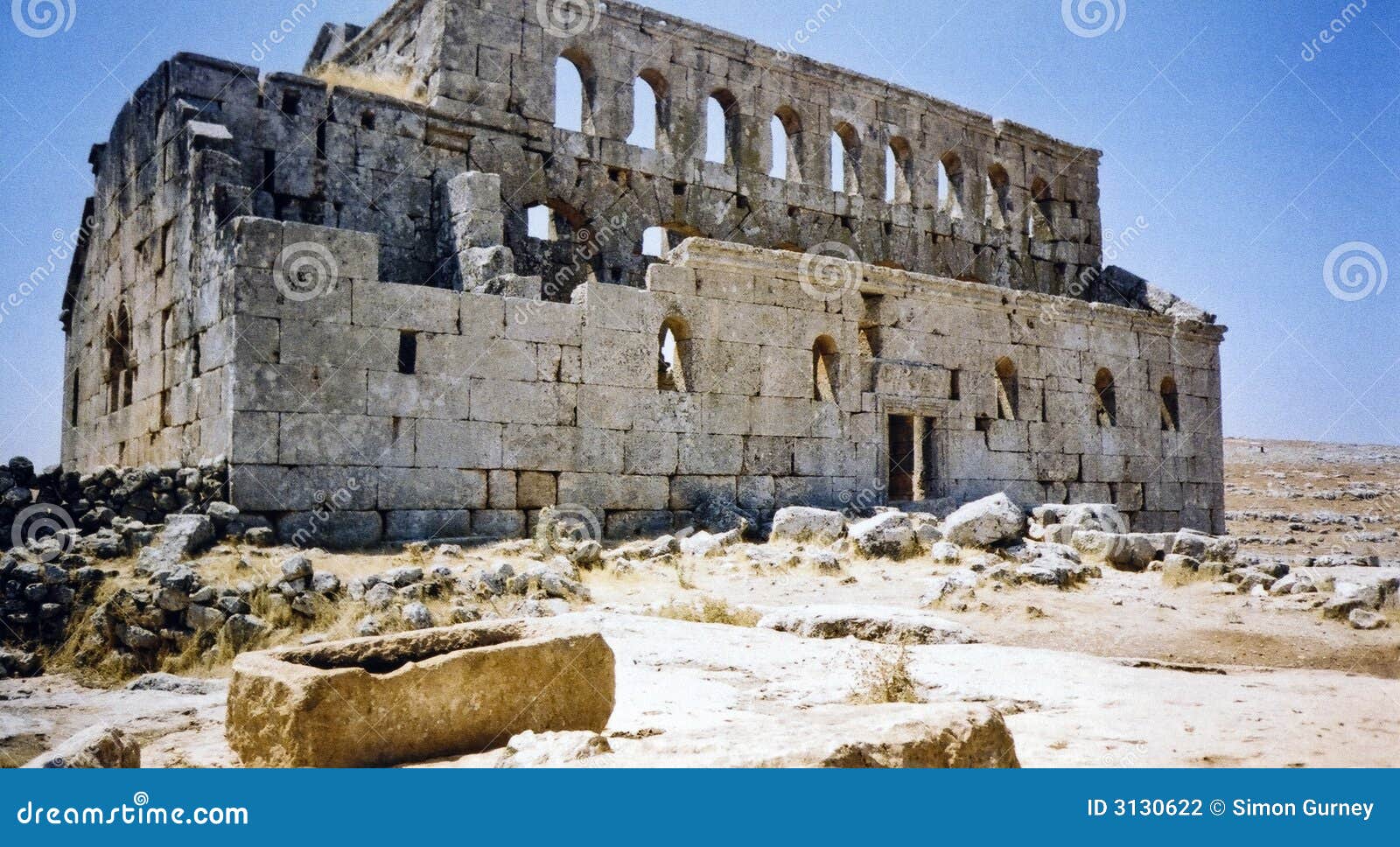 Desert church ruins syria stock photo. Image of syrian - 3130622