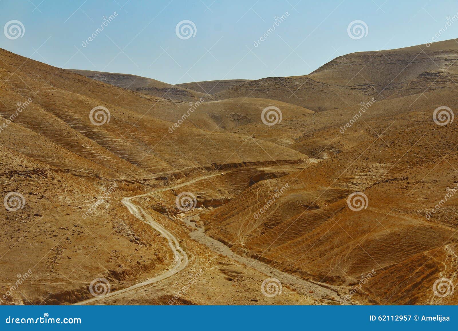 Desert Background with Clear Sky Stock Image - Image of warm, nature ...