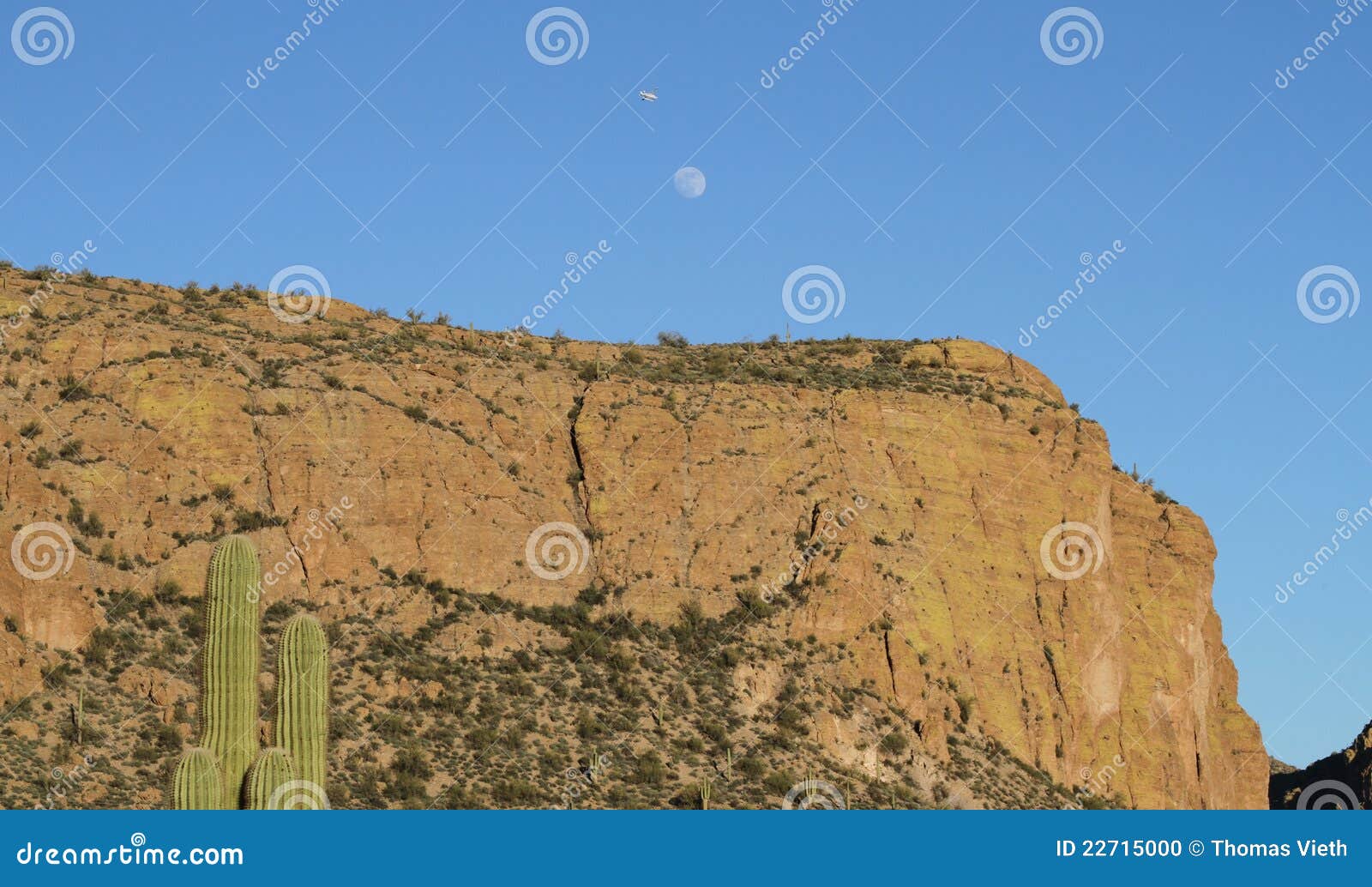 USA, Arizona: Desert Cliff at Dusk Stock Photo - Image of evening ...