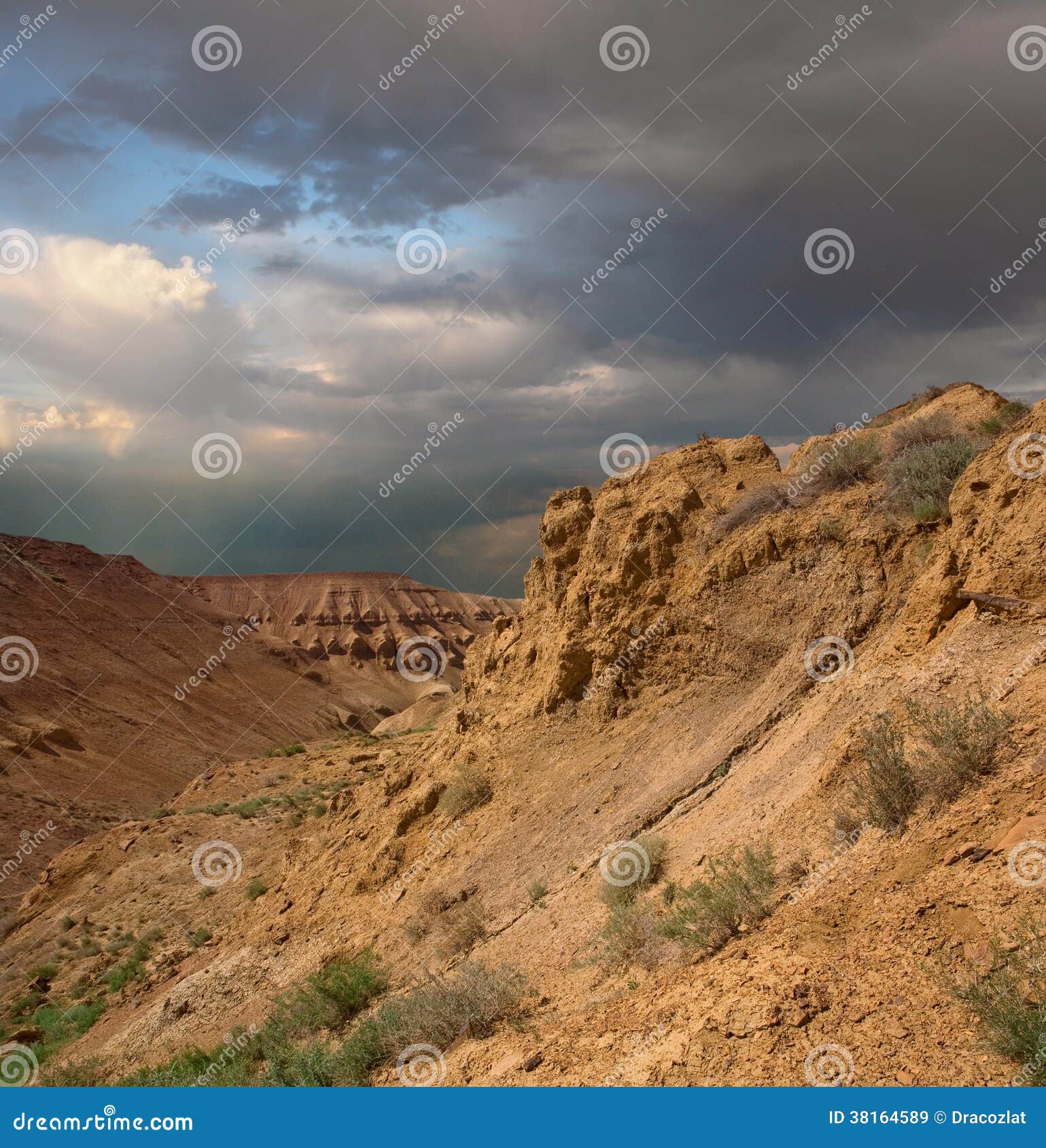 Desert Cliffs At Sunset Royalty-Free Stock Photo | CartoonDealer.com ...