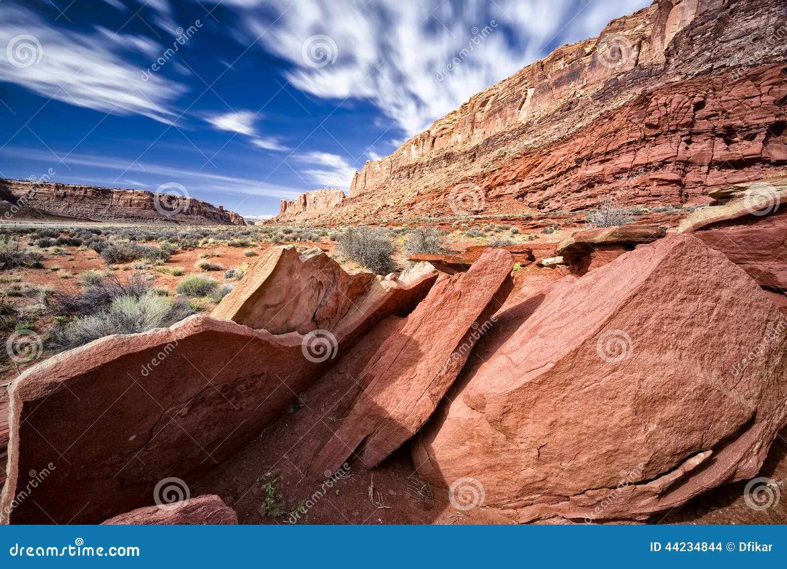 Desert Cliffs in Utah stock photo. Image of utah, clouds - 44234844