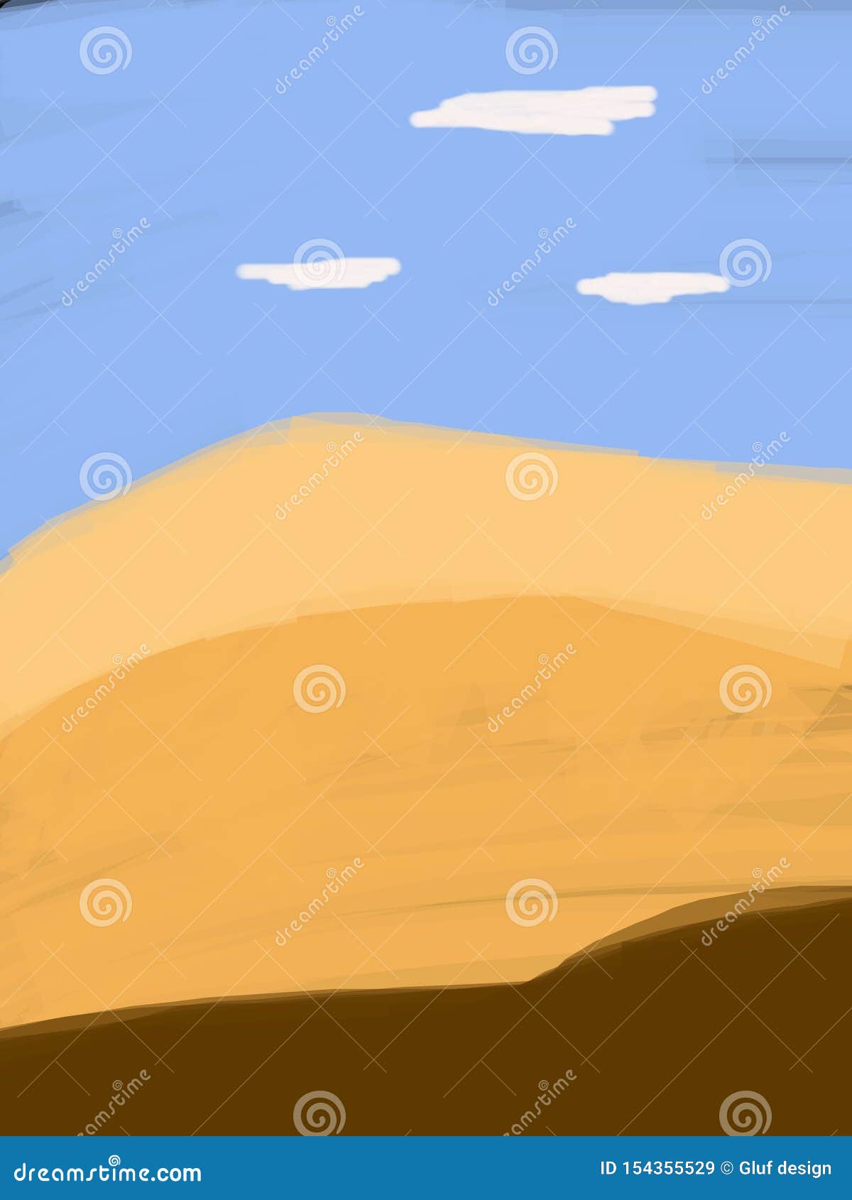 Desert 2d Image, Unique Drawing , Classified Image Stock Illustration ...