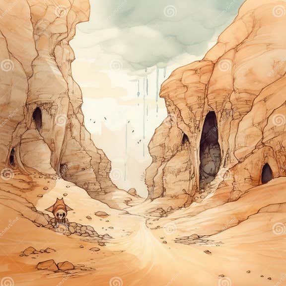 Desert of Desolation stock illustration. Illustration of vast - 301761510