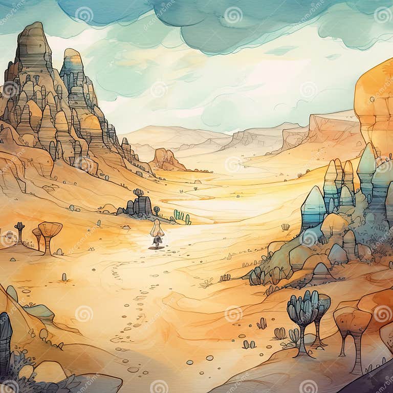 Desert of Desolation stock illustration. Illustration of empty - 301761520