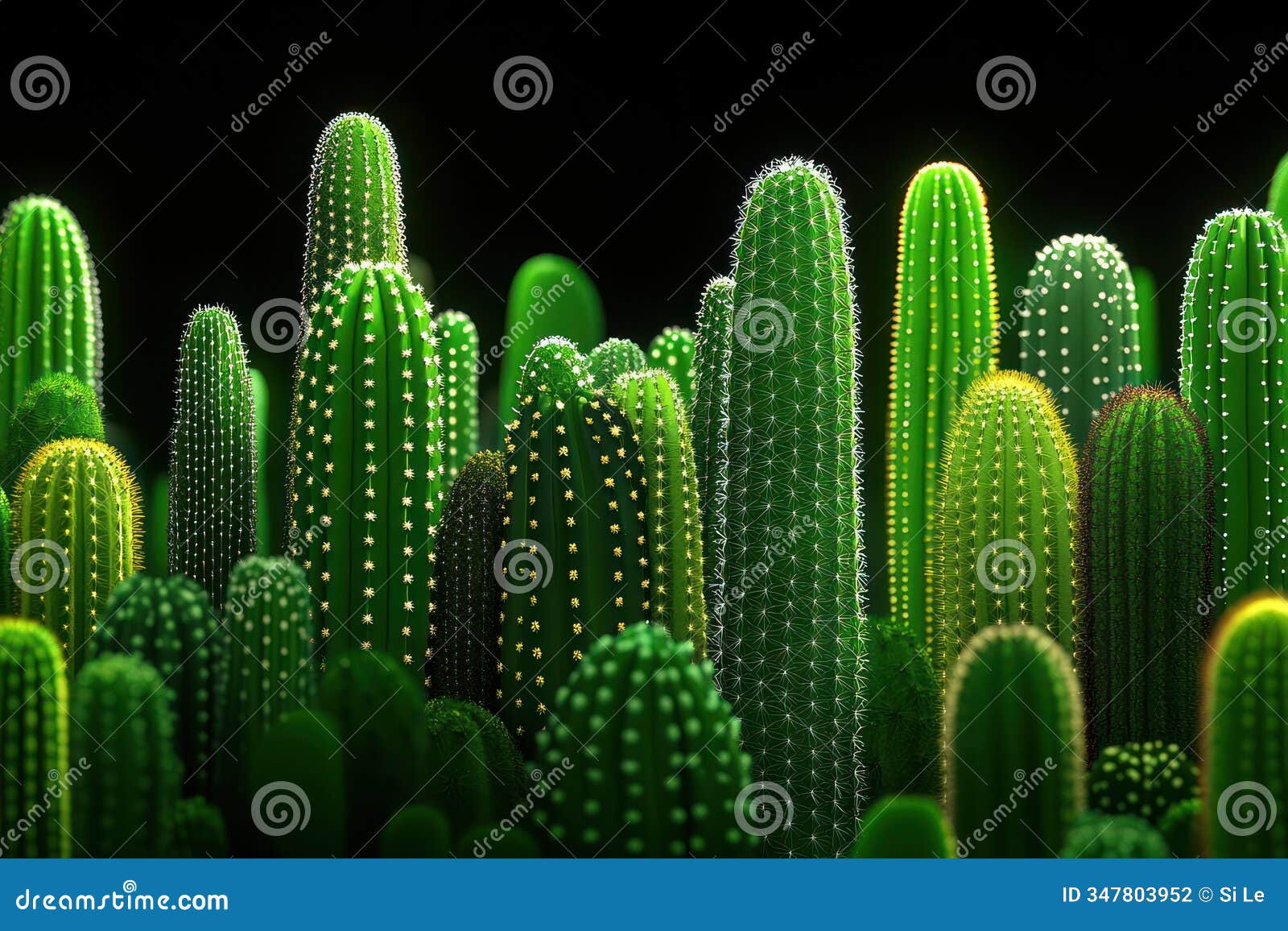 Desert Dreamscape: Creative Variations of Cactus Trees in a Dynamite ...