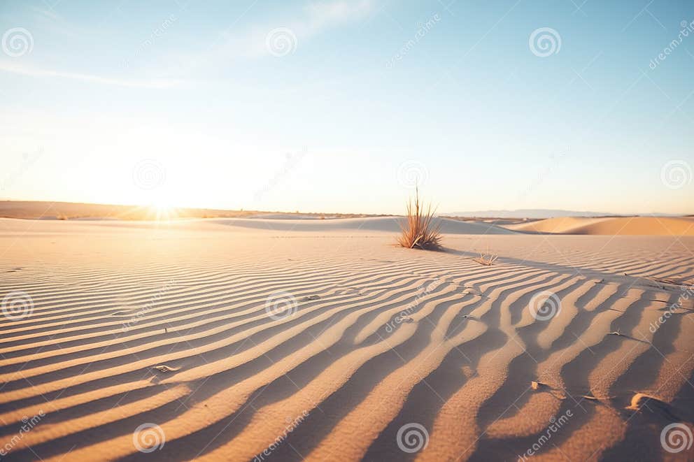 Desert Dunes Casting Long Shadows at Sunset Stock Photo - Image of ...