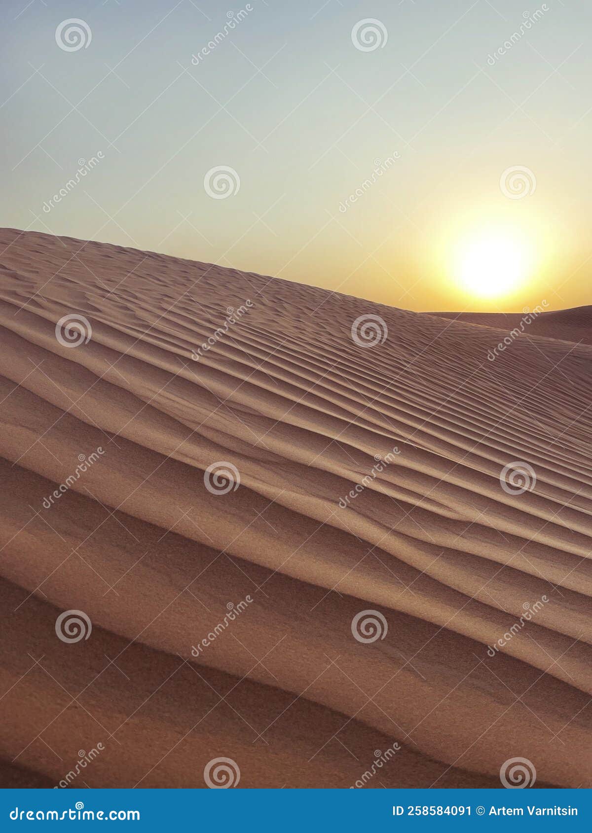 Desert Dunes with Patterns at Sunset Stock Image - Image of nature ...