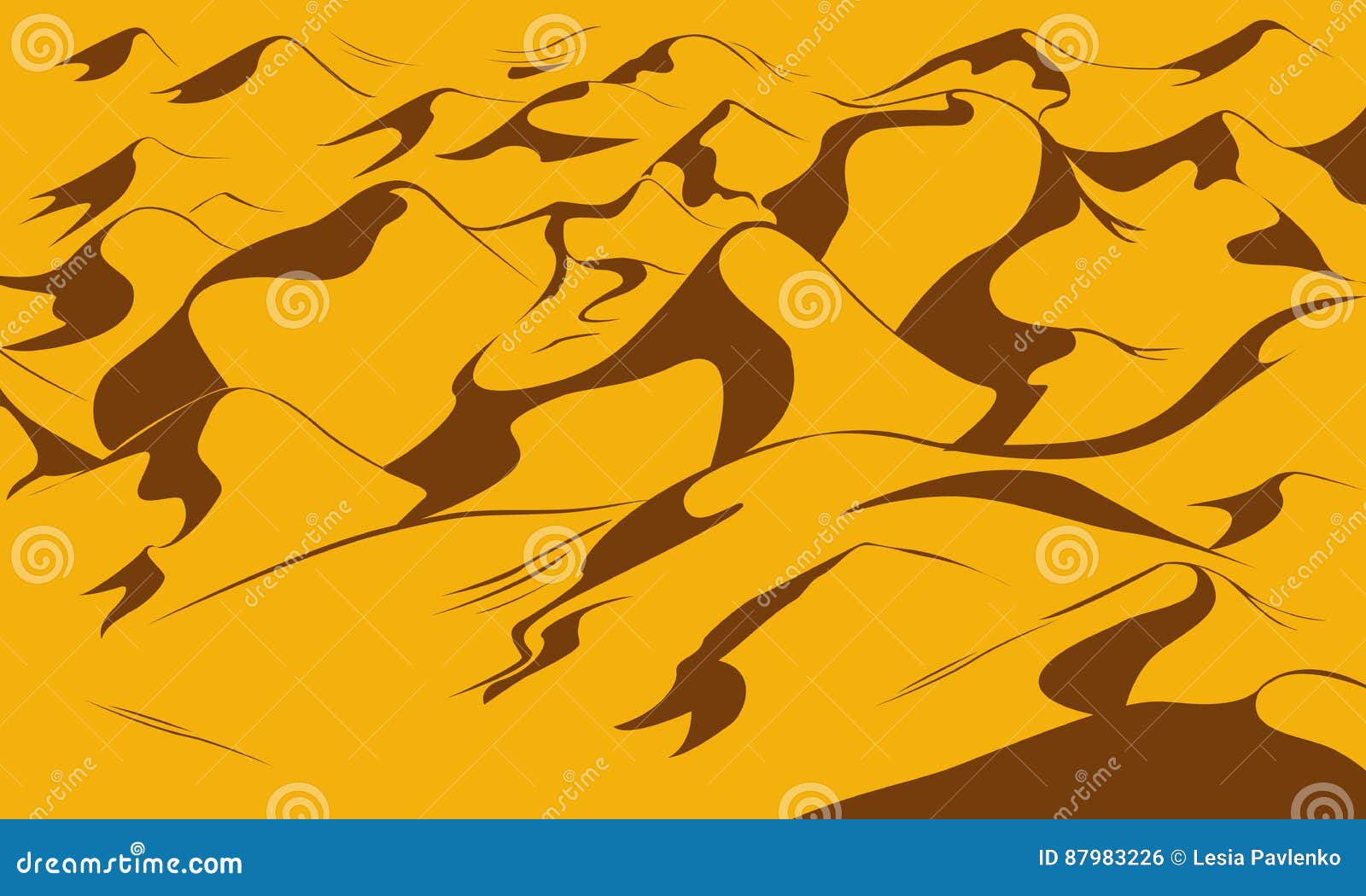 Desert Dunes Vector Background Stock Vector - Illustration of design ...