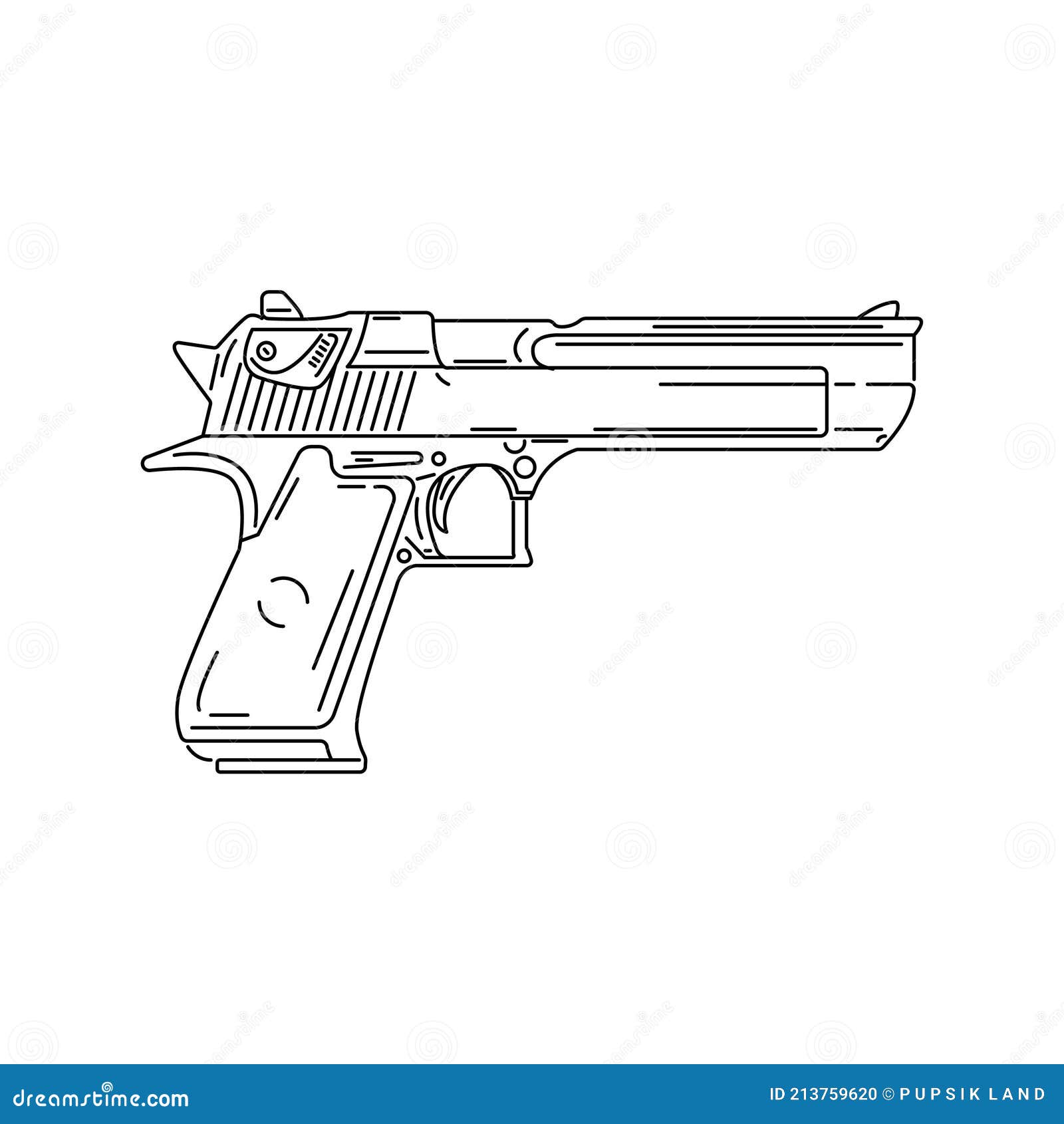 Desert Eagle Gun Drawing