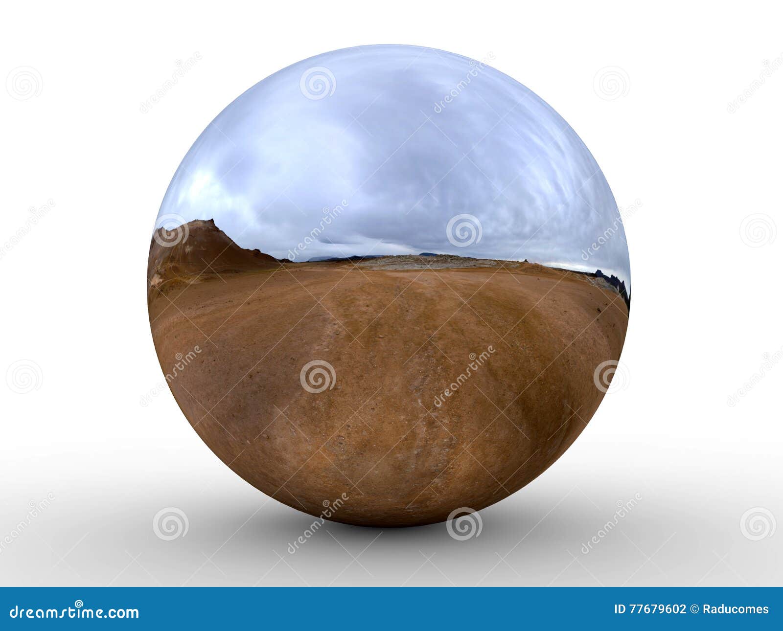 Desert Environment Reflection - Sphere Stock Illustration ...
